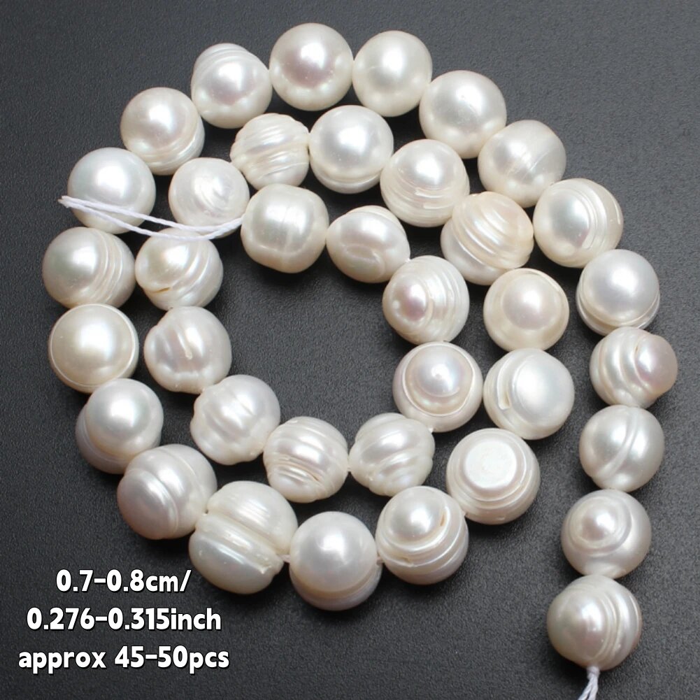ГМB724 белые жемчужные бусины 5-9 мм Pearl-78