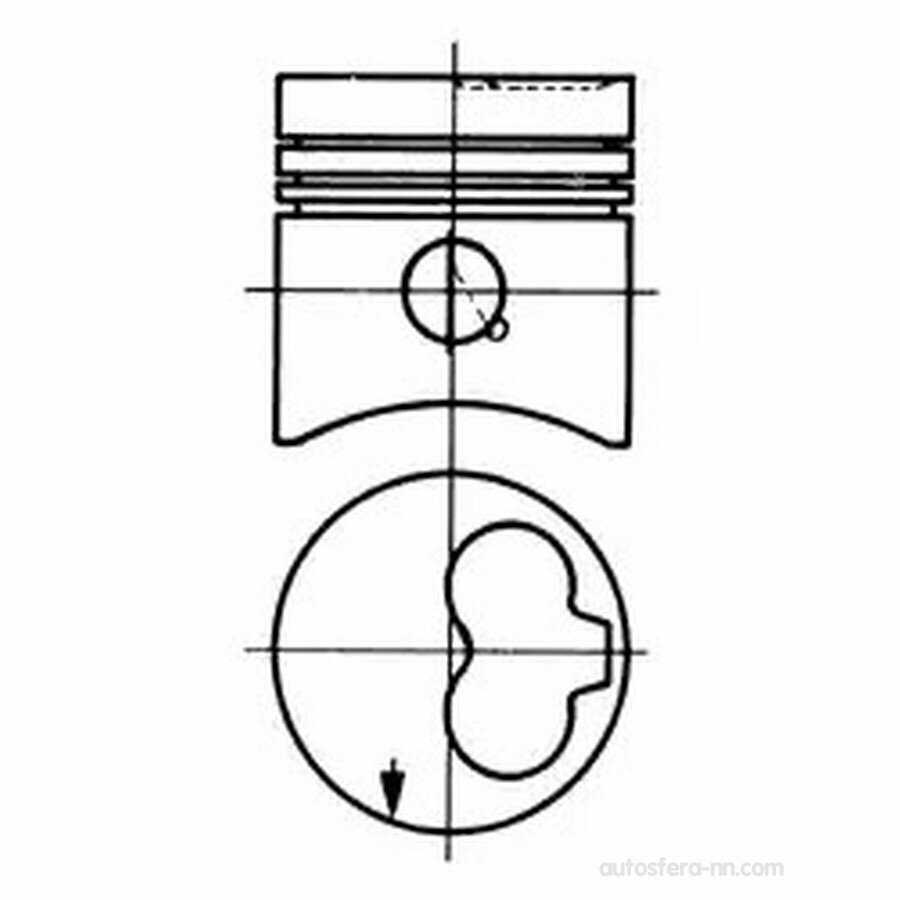 KOLBENSCHMIDT 93260600 Поршень ДВС Audi 80 1.6D, 100 2.0D, Volvo 240-940 2.4D, VW Golf, Jetta, Passat, LT, Santana
