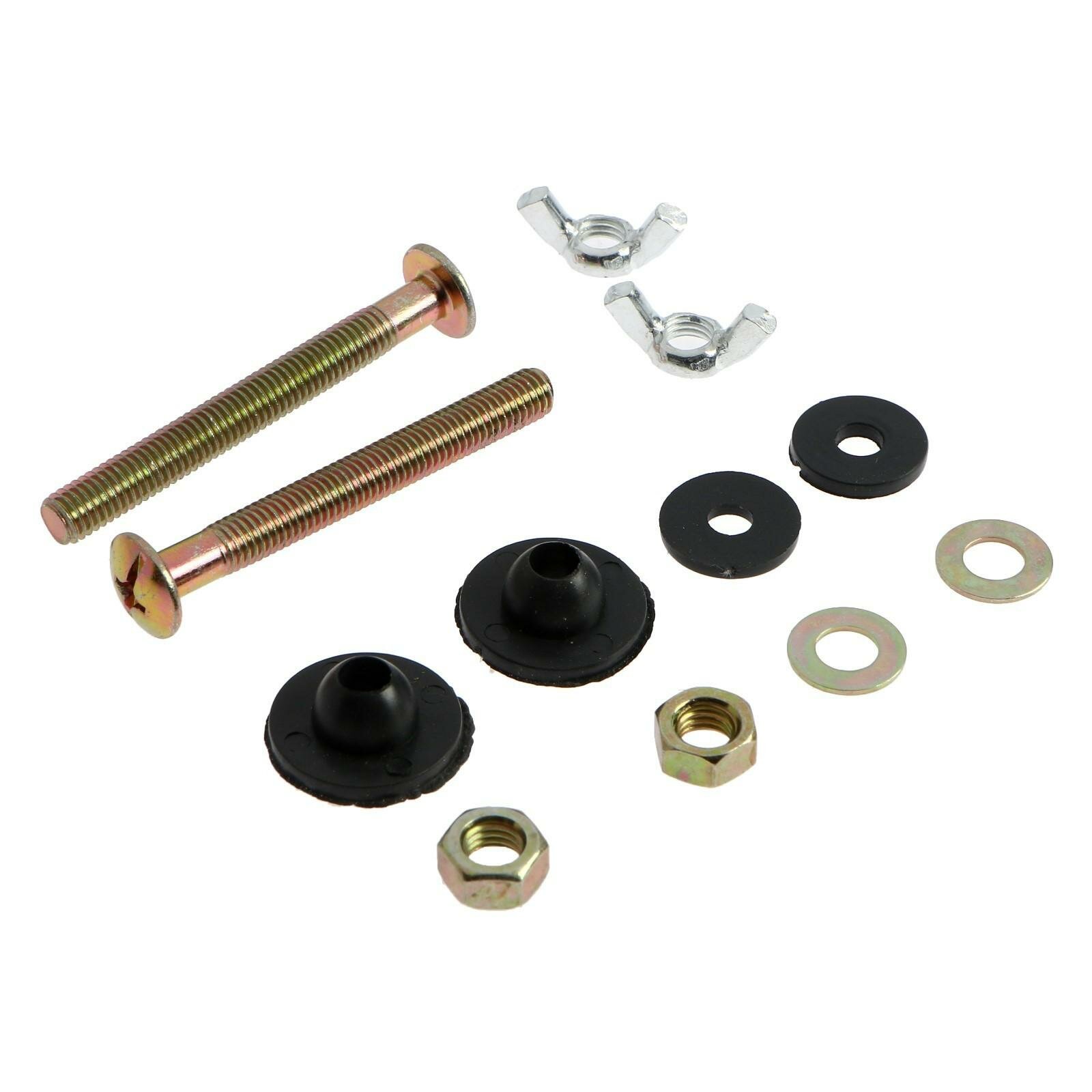 Комплект крепления ZEIN для бачка унитаза, металл/резина, золотистый/черный