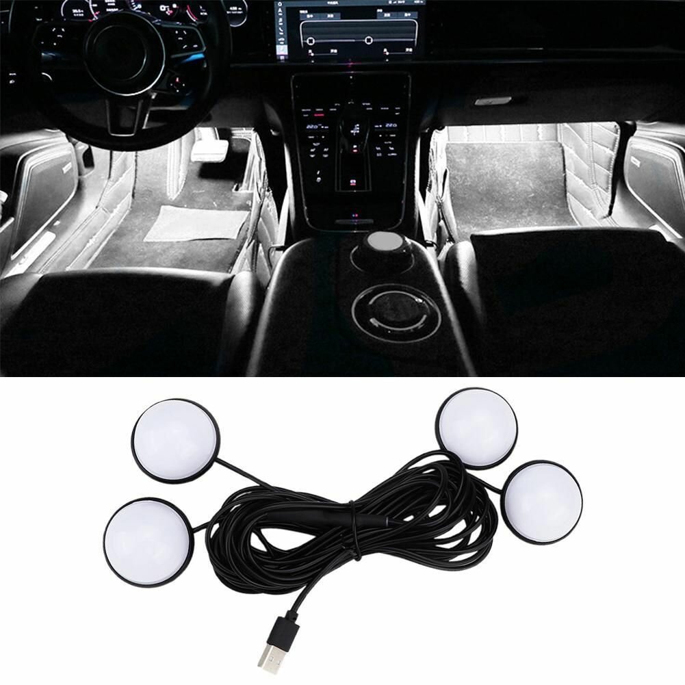 LED подсветка салона автомобиля, USB неоновая лента, многоцветный режим