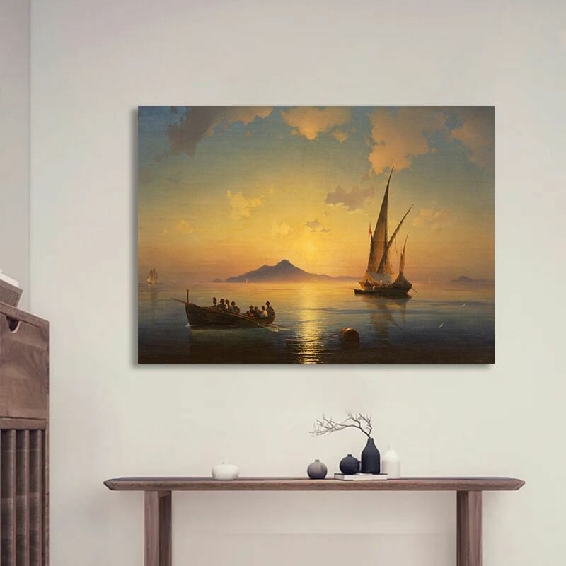 Репродукция, Русская картина на холсте Айвазовский "Венеция", 50х70 см.