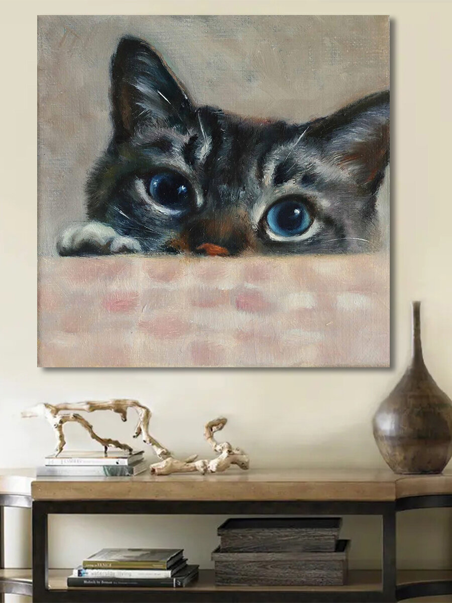 Котики / собачки, картина на стену / в интерьер, 50х50 см.