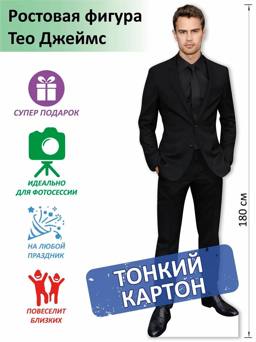 Тео Джеймс (Theo James) Ростовая фигура, Тонкий картон, (Print100.ru)
