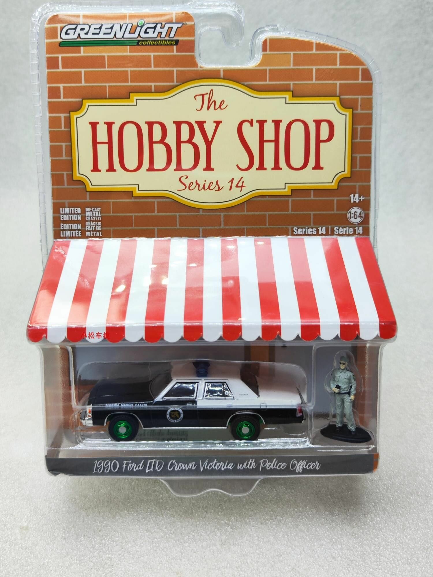 Машинка GreenLight 1/64 1990 Ford Crown Victoria LTD and Doll model Green machine Special Die-cast Alloy Car Model Collection Toy Gift