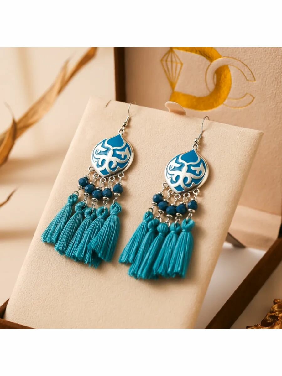 Серьги, искусственный камень