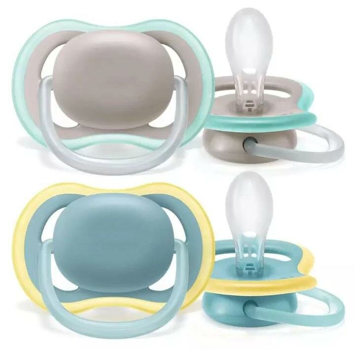 Пустышки Philips Avent "Ultra Air", без рисунка, 18 месяцев, 2 шт