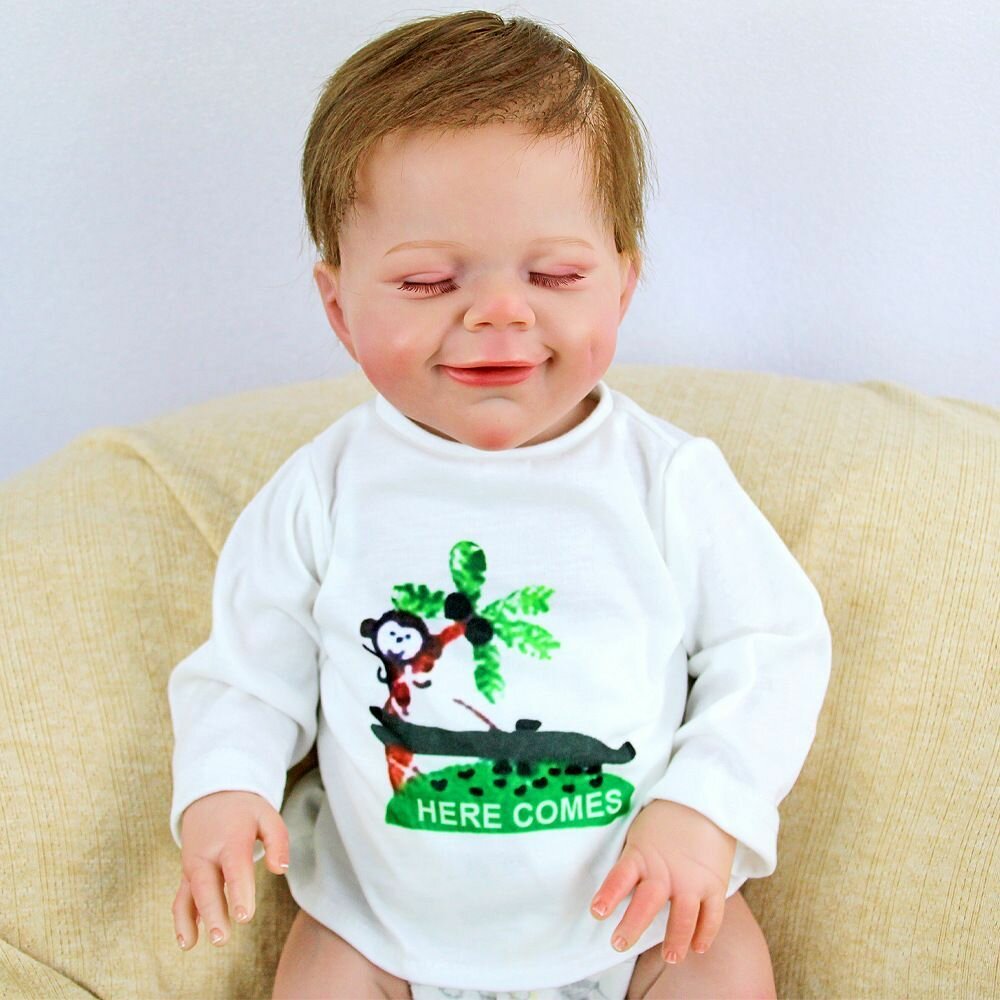 Кукла Rebirth, кровеносные сосуды и голубые вены видны невооруженным глазом, имитация младенца, 46 см