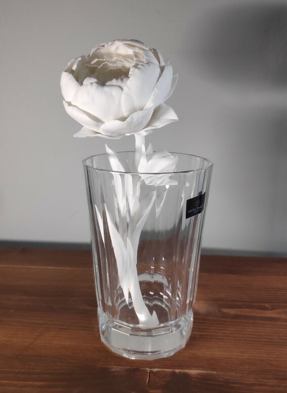 Фарфоровый цветок в вазе, декоративное украшение, цветок из фарфора, украшение для дома