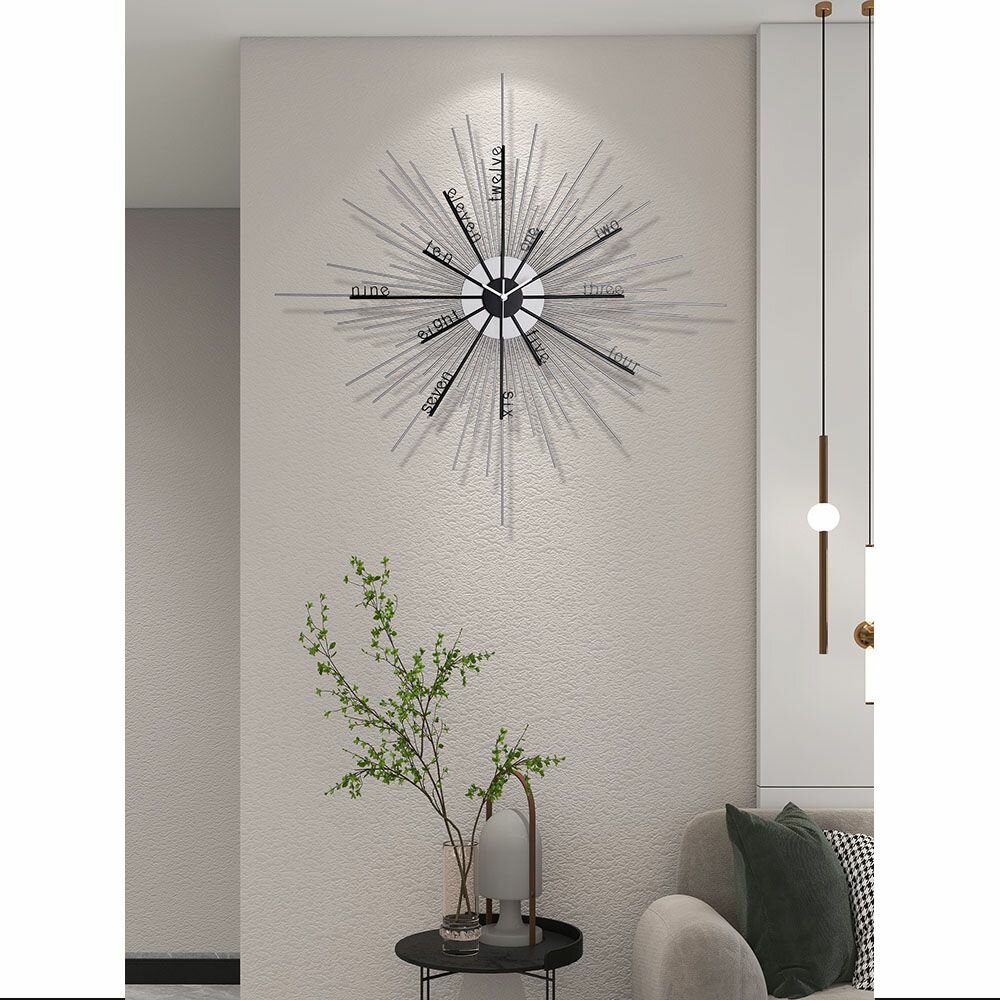 Черные настенные часы, Металлические настенные часы,60*60cm