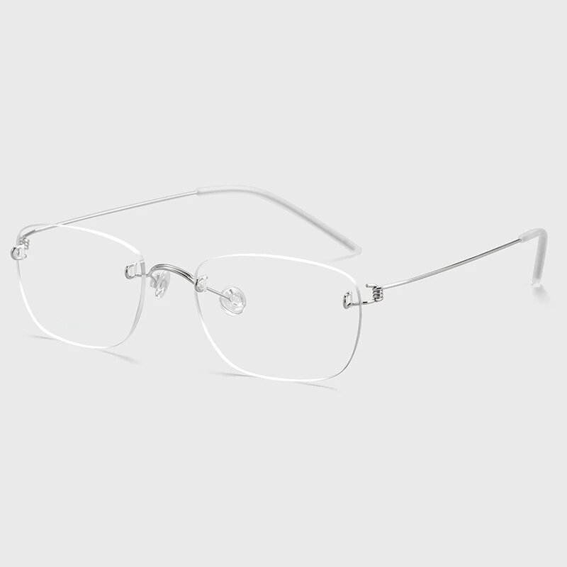 Мужские прогрессивные очки из титана с фотохромными линзами 1.61-8 1.67 Silver, 1.61, Единая версия, Анти-синий луч