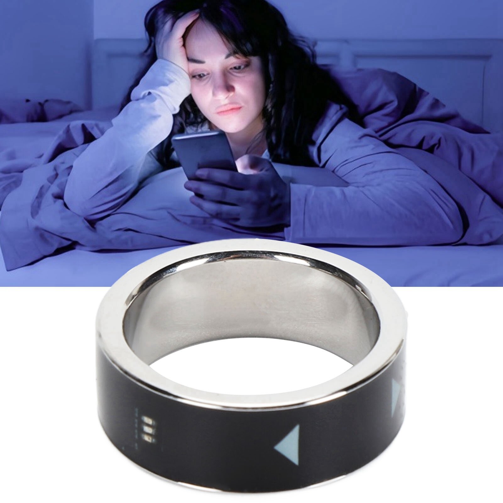 Smart Ring 19mAh Lithium Battery Magnetic Charging Bluetooth Remote Control Page Turner Video Scrolling Ring for Camera Music Electric Book, 1 x Ring, 1 x Instruction Manual, 1 x Charging Cable