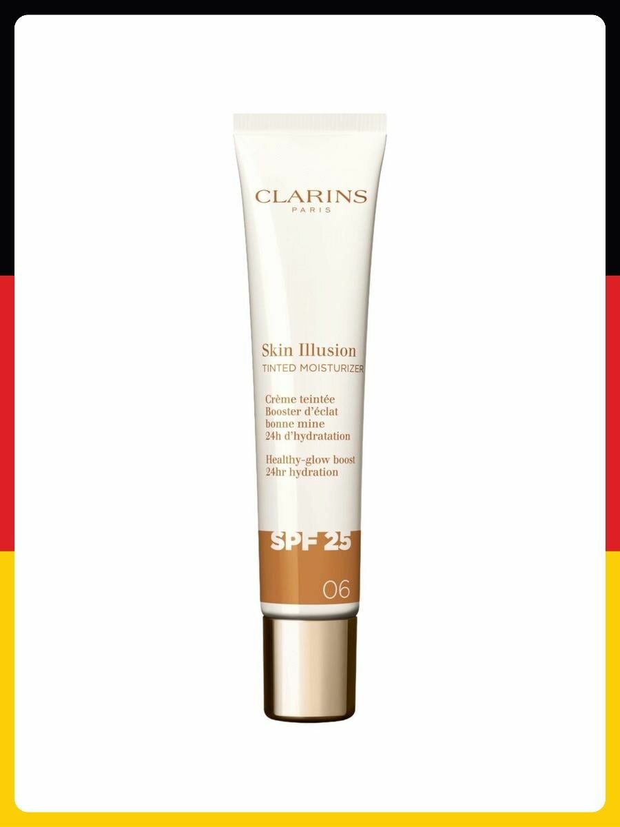 Тонирующий крем для лица CLARINS Skin Illusion Tinted Moisturizer SPF 25, 40 мл № 1 06