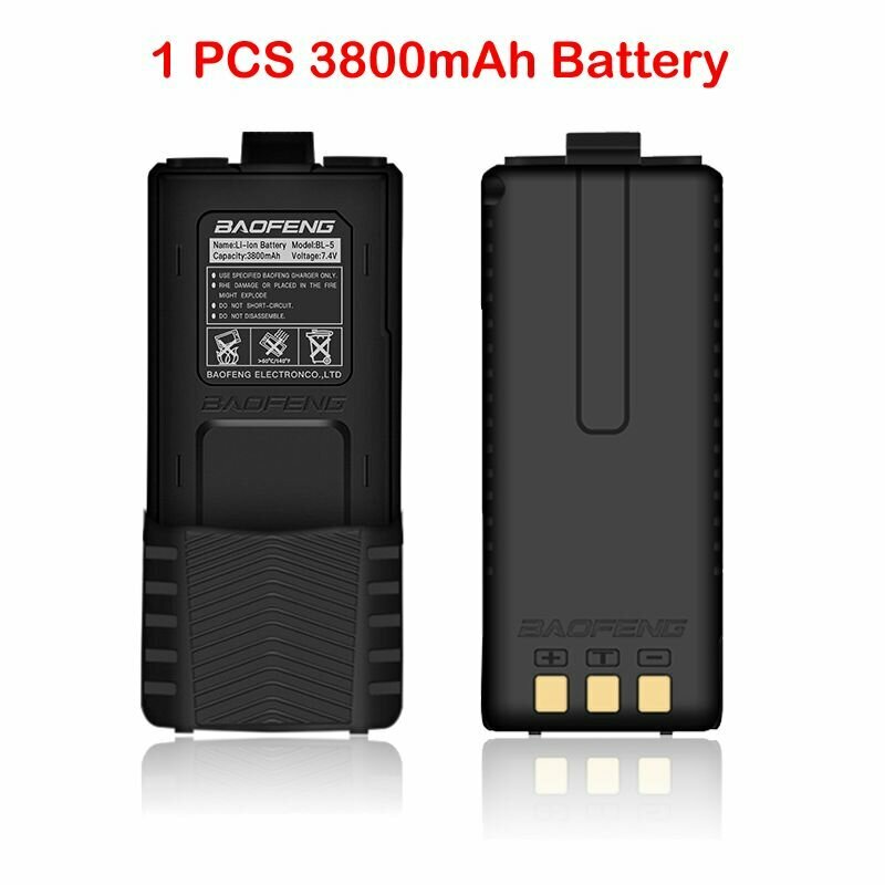 Радио и рация baofeng walkie talkie uv 5r батарея 3800 мач -kpa