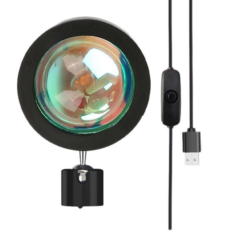 Landai Проекционная Атмосферная Лампа, Светодиодный Ночник, Usb-проектор, Вращение На 360 Градусов, Лампы Для Фотосъемки Для Домашней Комнаты, Студии A-MIN