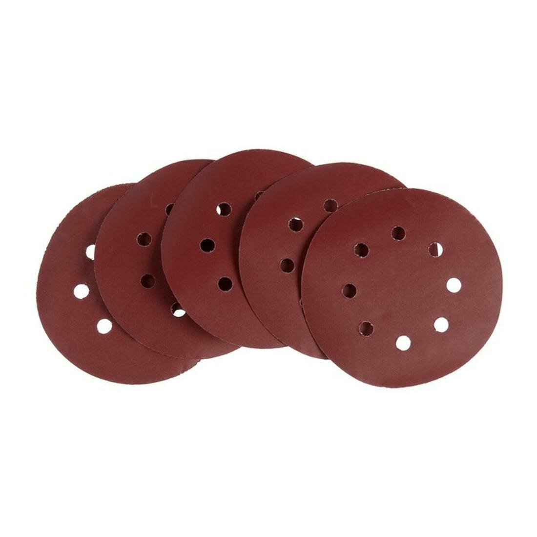 Круг абразивный шлифовальный под "липучку" тундра, перфорированный, 150 мм, Р400, 5 шт.