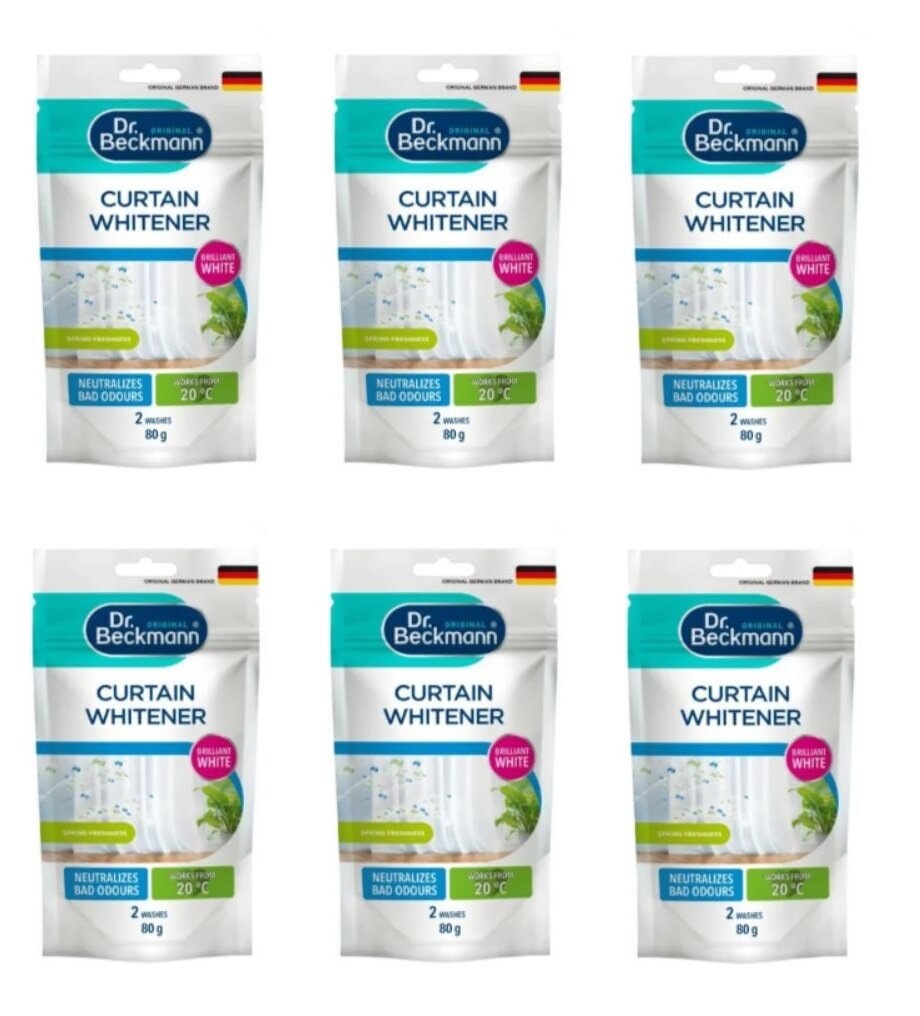 Отбеливатель для гардин и занавесок в экономичной упаковке Др. Бекманн, 80 гр, 6 шт