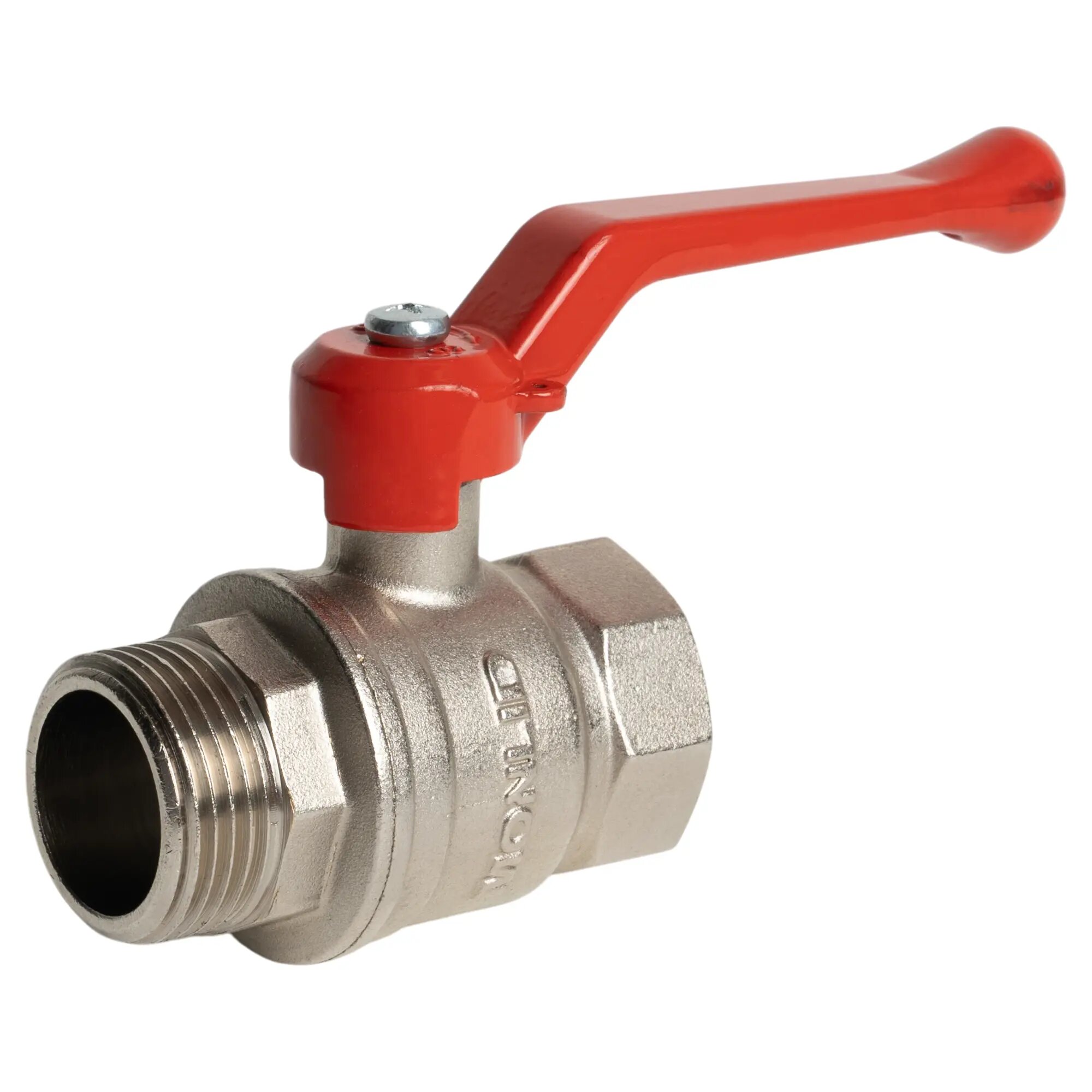 Кран шаровой прямой MONLID PN40 1 НР/ВР латунь ручка рычаг ГОСТ Р 59553-2021