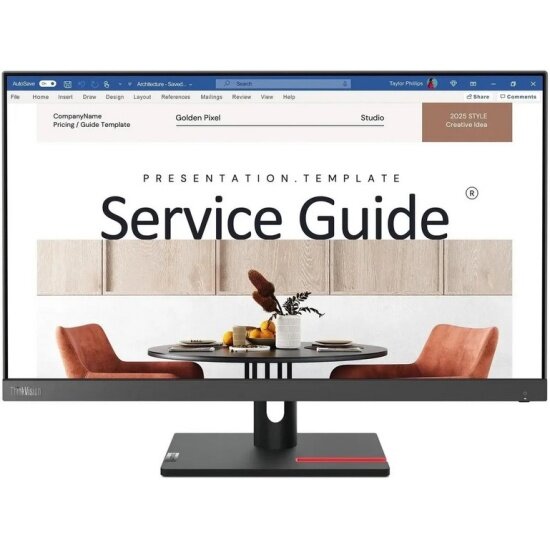 Монитор Lenovo 23.8" ThinkVision S24i-30 черный