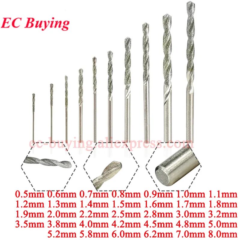 Сверла EC Buying для сверления металла 0.5~5.0 мм 2pcs, 0.5mm