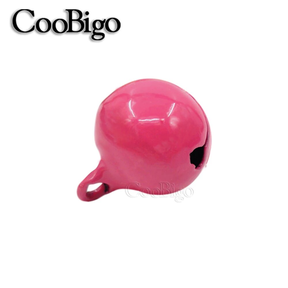 Медные мини-колокольчики 13 мм, набор из 20/50 штук Розовый, Pink, 50 Pcs