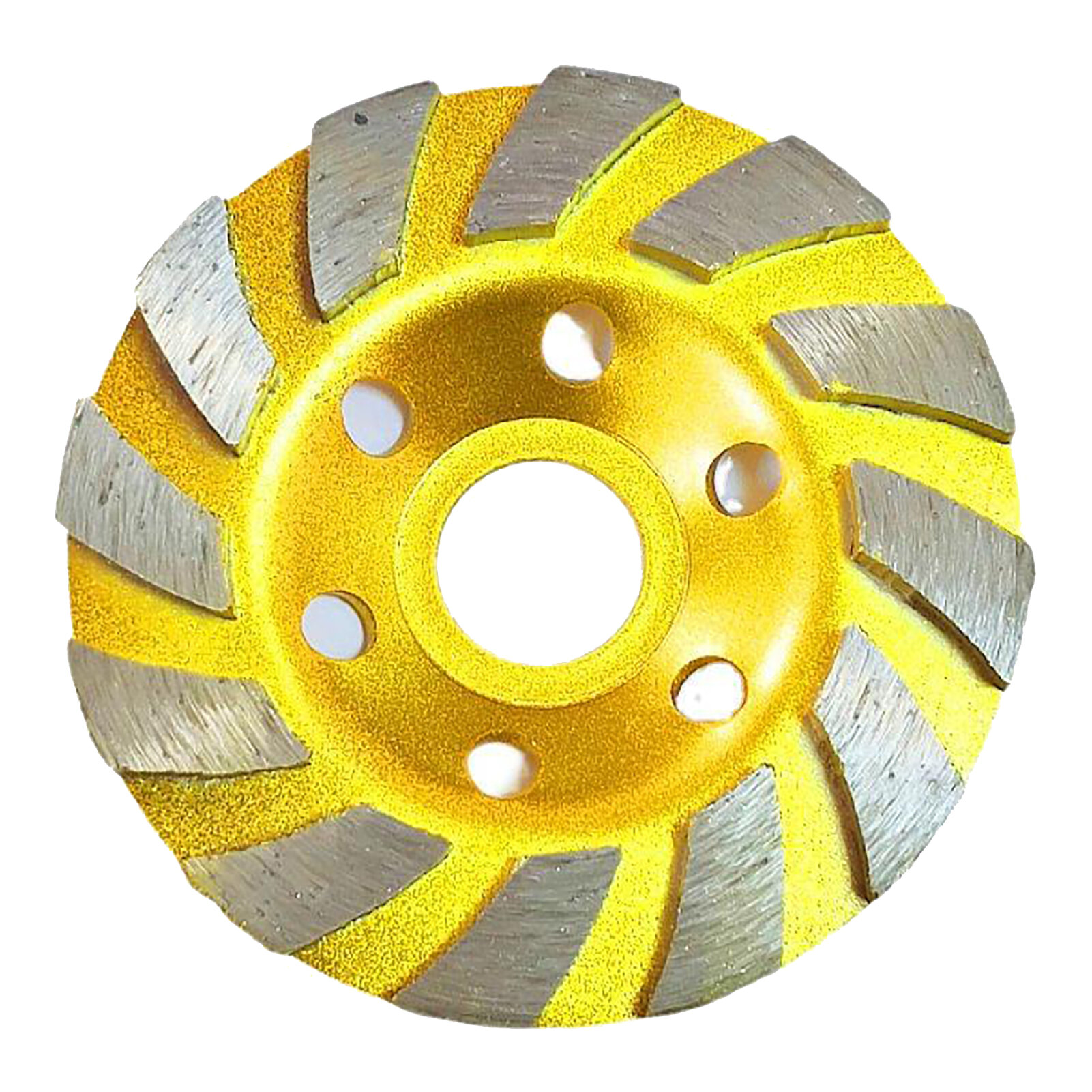 Алмазный чашечный шлифовальный круг золотистого цвета с 6 отверстиями, двухрядный, износостойкий, для угловой шлифовальной машины, для гранита.
