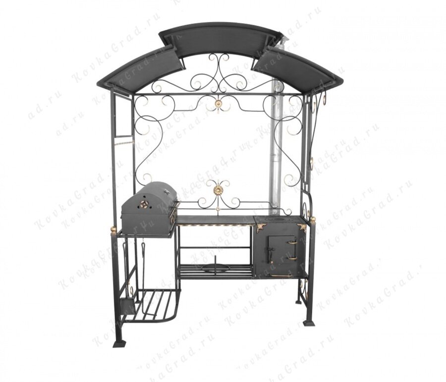 Мангал "Модерн BBQ" с печкой