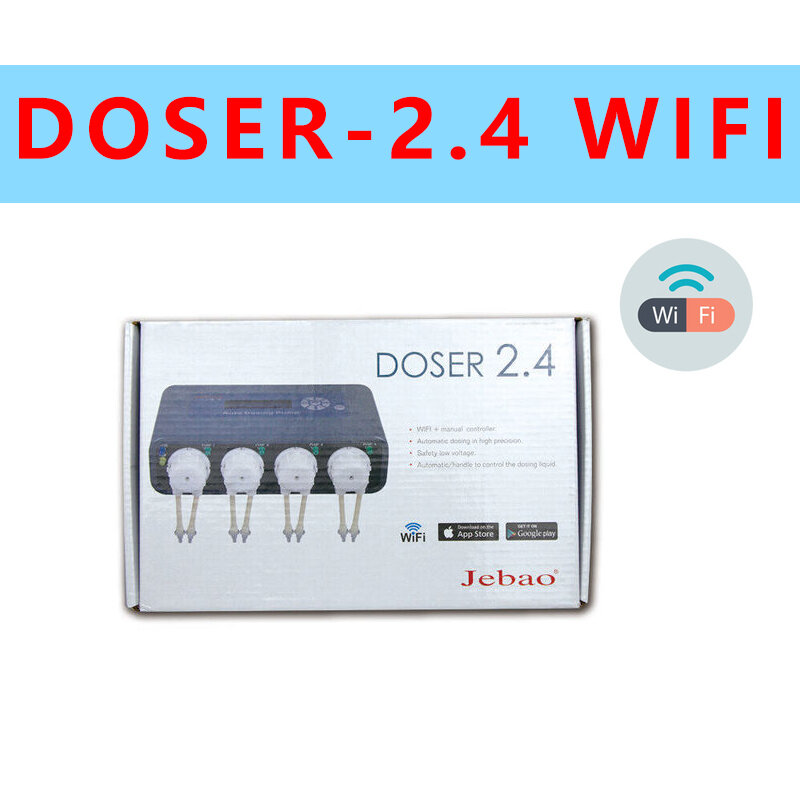 Jebao DOSER2.4 4-канальный насос для добавления жидкости с точной синхронизацией, дозировочный насос для добавления кораллового водного раствора, управление через приложение