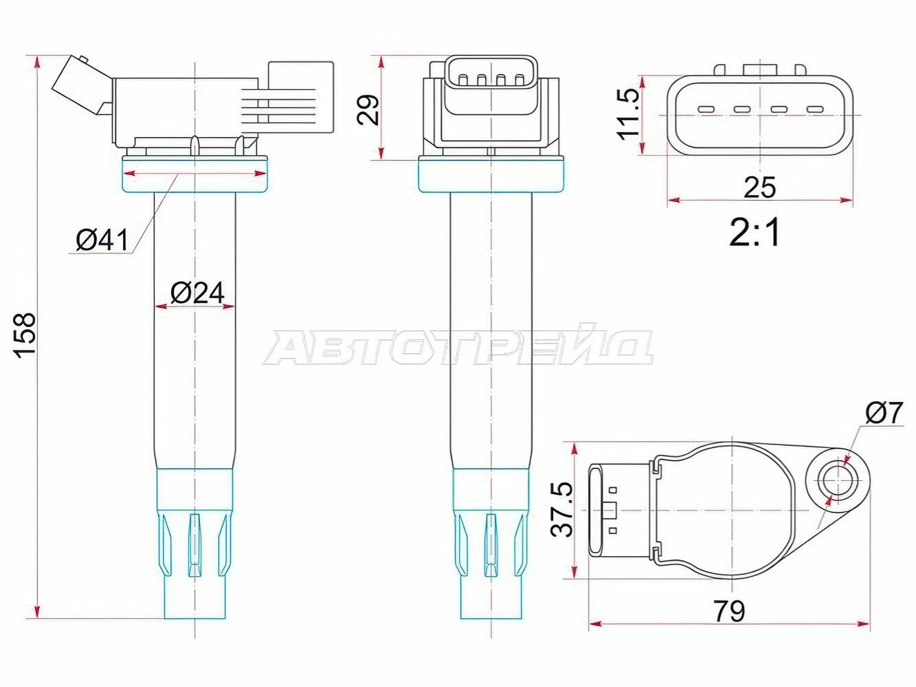 Катушка зажигания для Лексус Rx300 330 350, Тойота Камри, Хайлендер арт ST9091902246 SAT