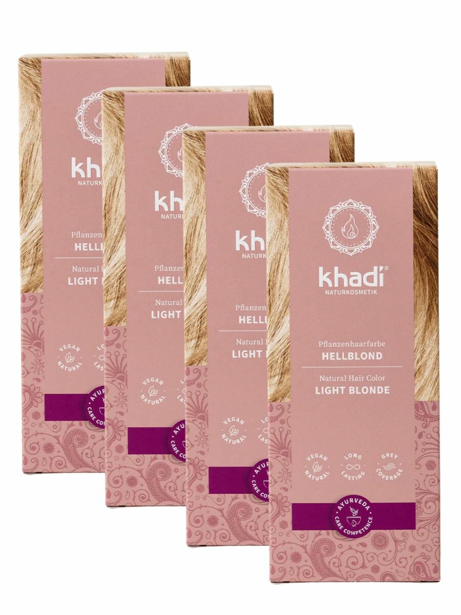 Светлый блонд - натуральная краска для волос Khadi Naturprodukte, 400 гр