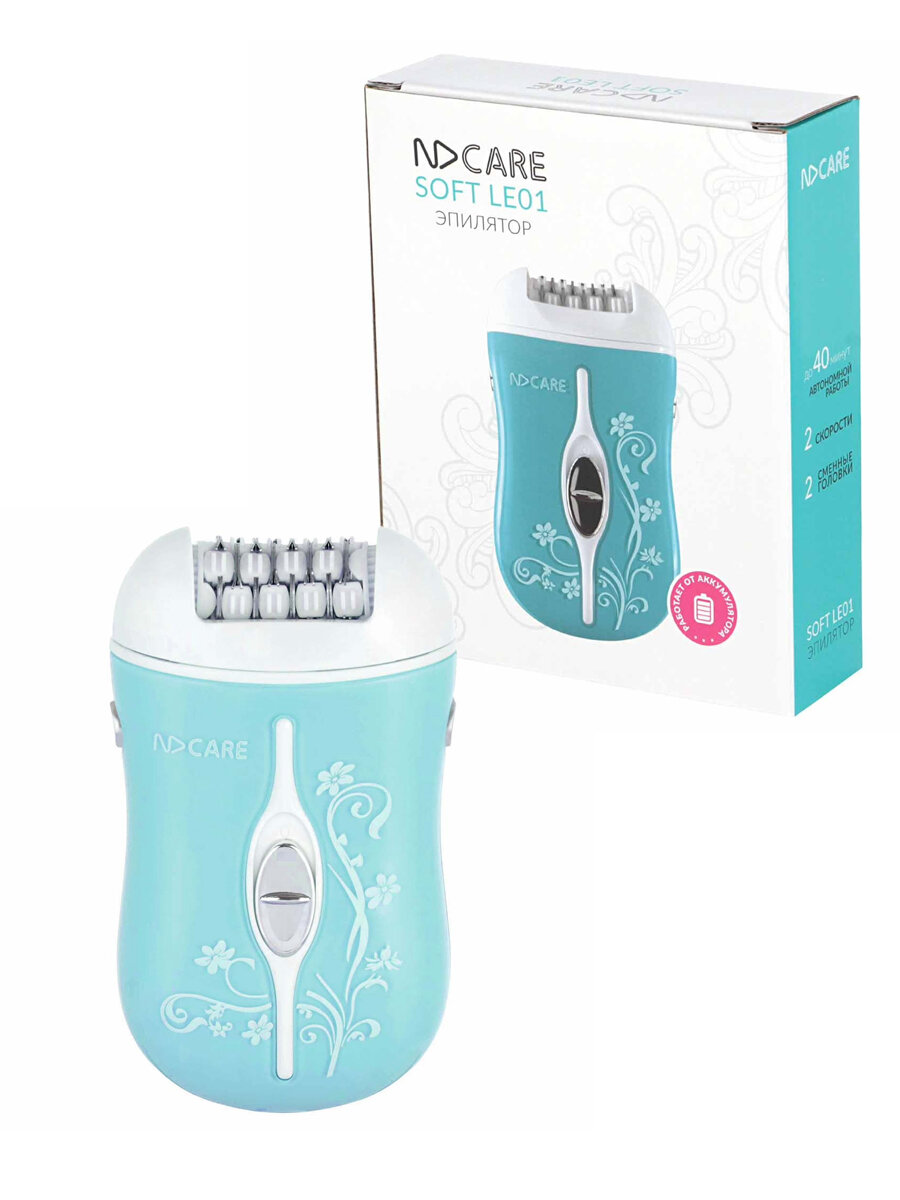 Эпилятор женский электрический для удаления волос NDCare Soft LE01 / голубой
