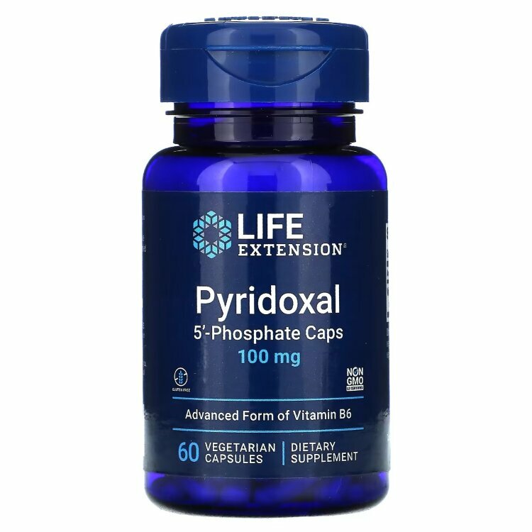 Life Extension Pyridoxal 5-Phosphate Caps 100мг 60 капсул Витамин в6 пиридоксаль 5 фосфат 100 мг