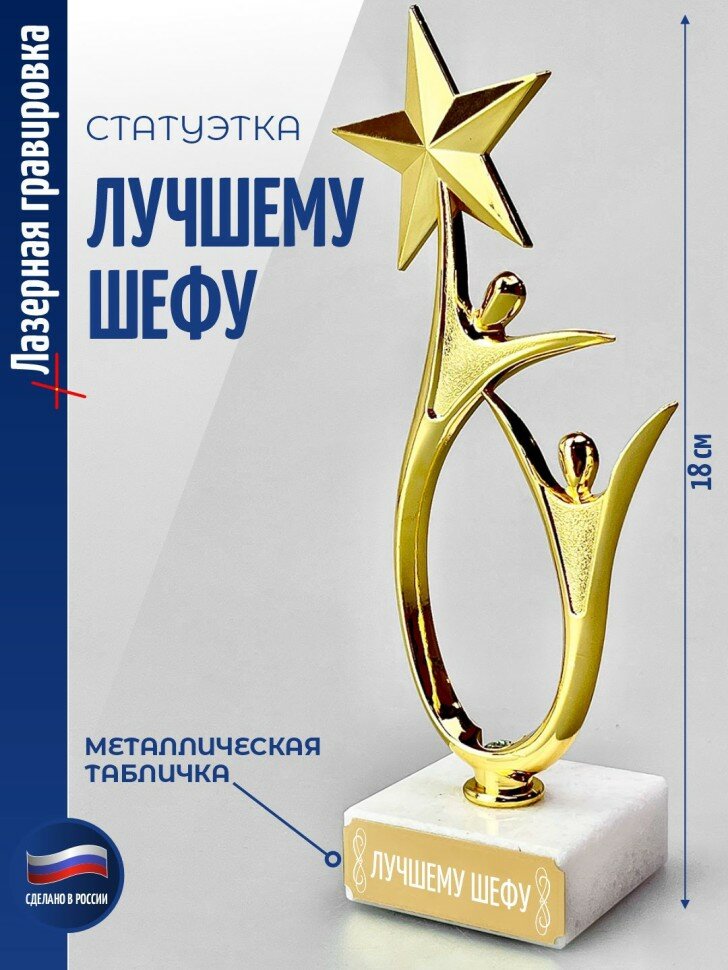 Статуэтка "Лучшему шефу" со звездой (18 см)