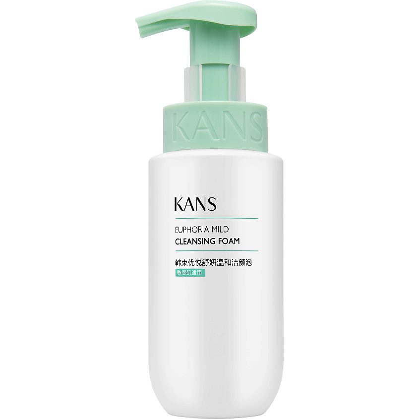 Пенка Kans Euphoria Mild Cleansing Foam, Успокаивающая мягкая очищающая для лица, 200 мл