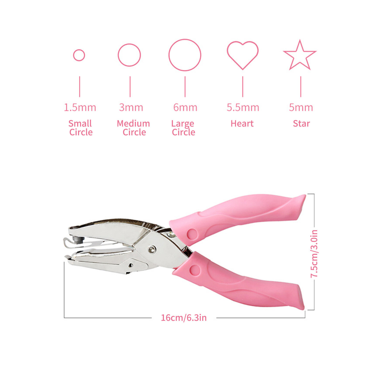 Tenwin Ручной дырокол с одним отверстием, мощный дырокол на 8 листов для блокнота, крафтовой бумаги, поздравительных открыток, альбомов для вырезок