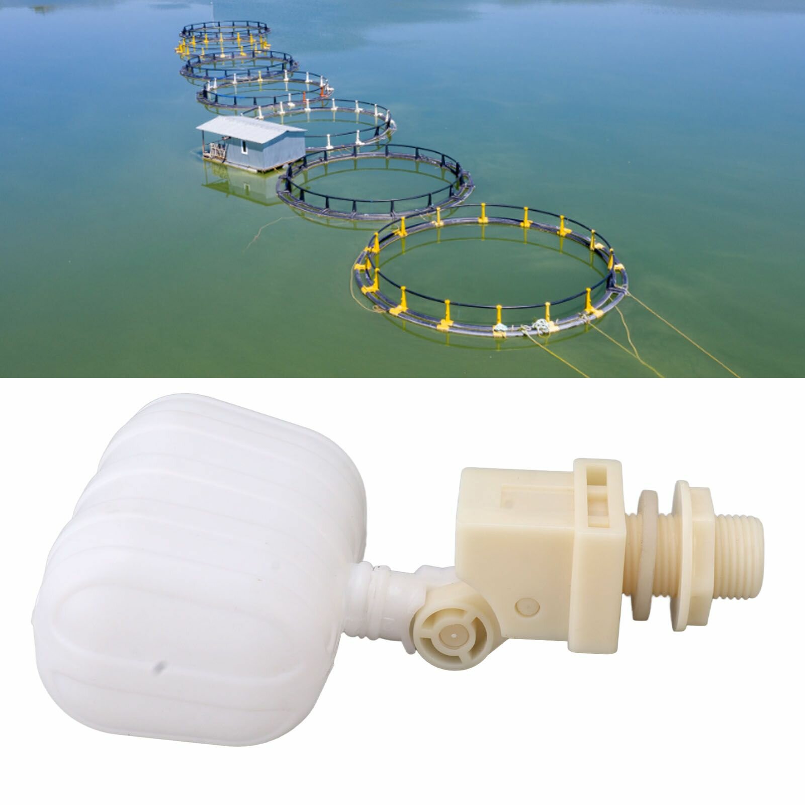 Пластиковый поплавковый клапан для резервуара для воды с внешней резьбой типа G1/2, подходящий для животноводческих и птицефабрик