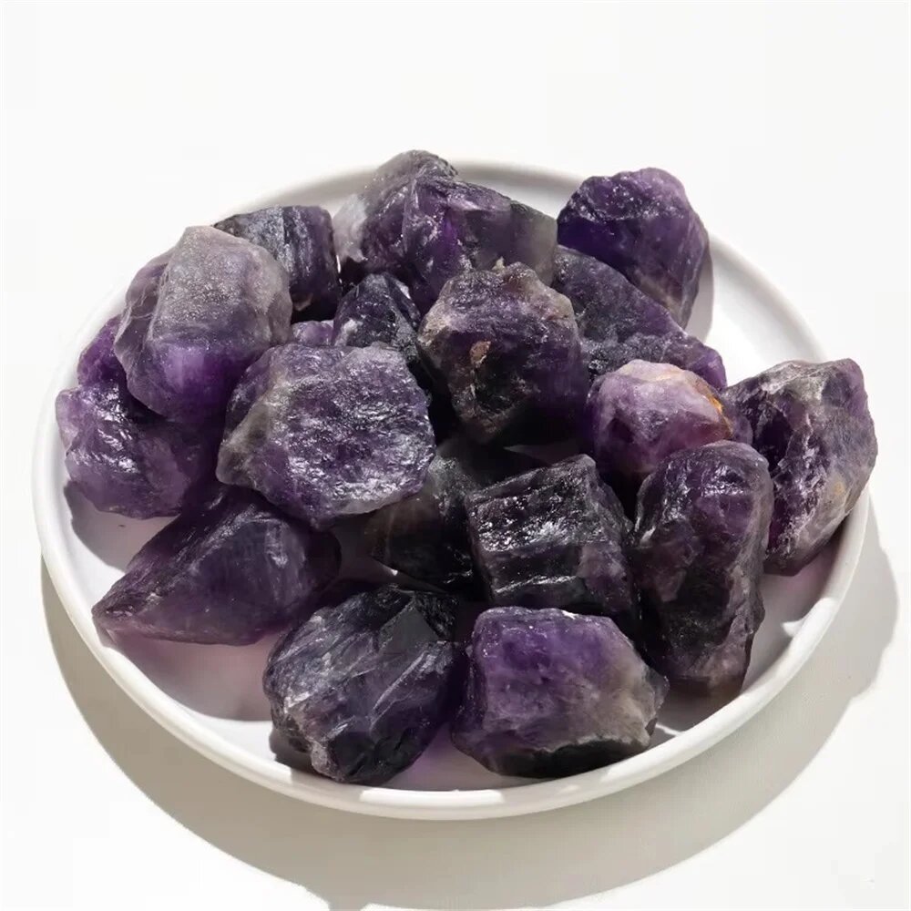 Необработанный розовый кварц Фиолетовый, 1pc, Dreamy purple