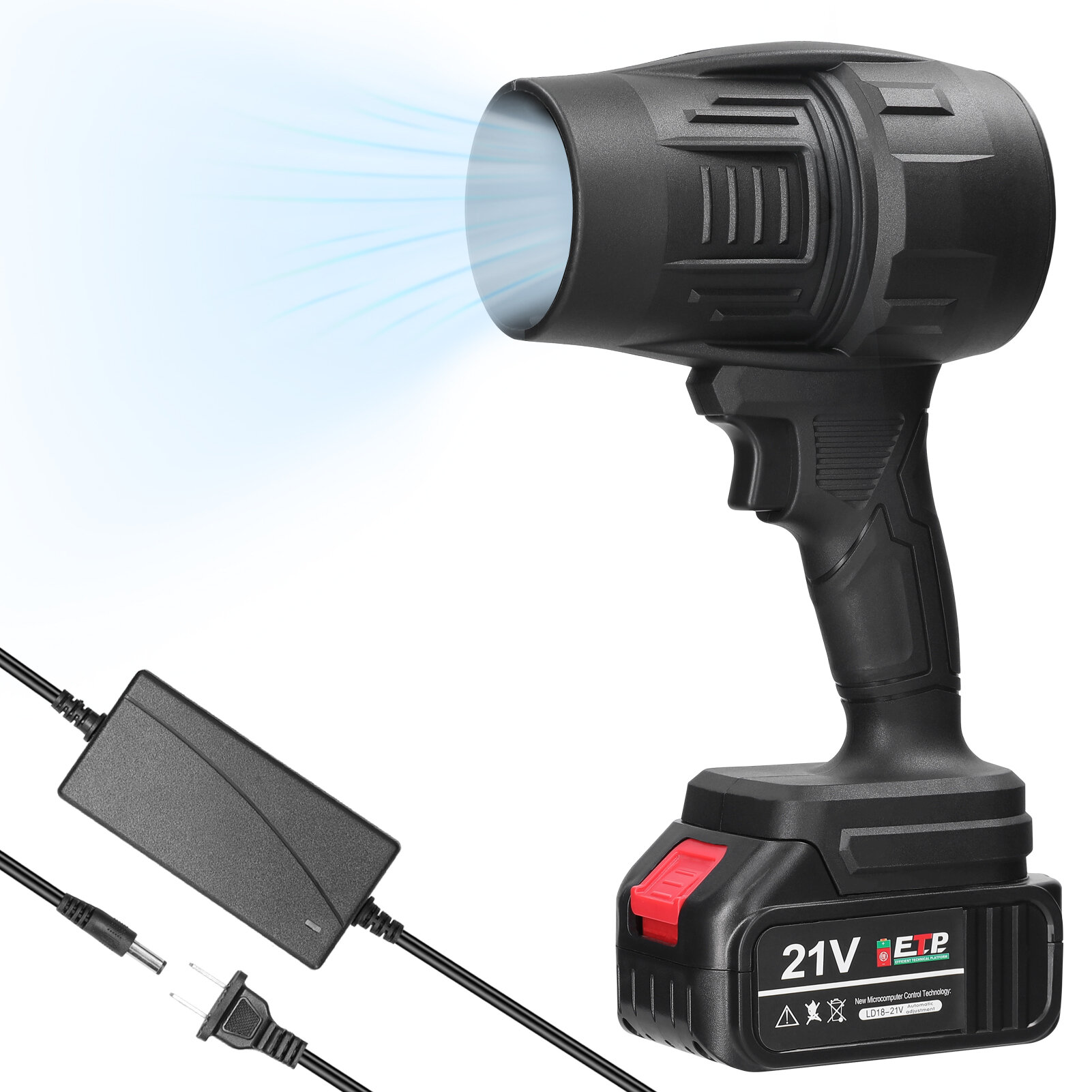 Ручной вентилятор Jet Fan 500 г, мощный вентилятор с щеточным двигателем, воздуходувка для чистки клавиатуры, высокопроизводительный вентилятор для воздуховодов, портативный пылеуловитель.