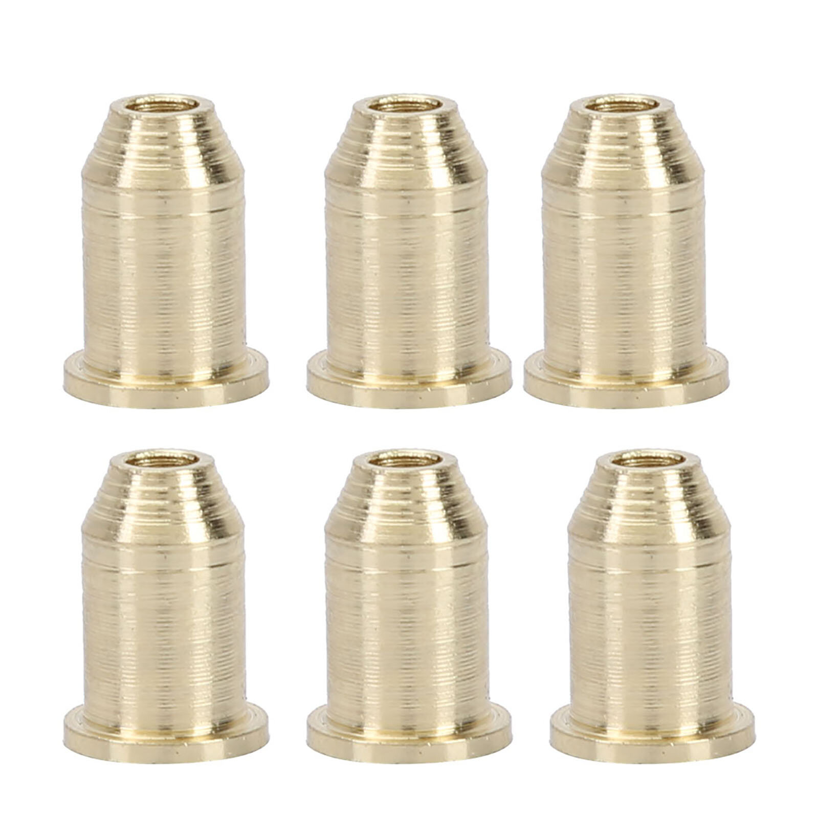 6 Pcs Iron Electric Guitar String Ferrules Guitar String Cap Instrument Accessories (Golden)