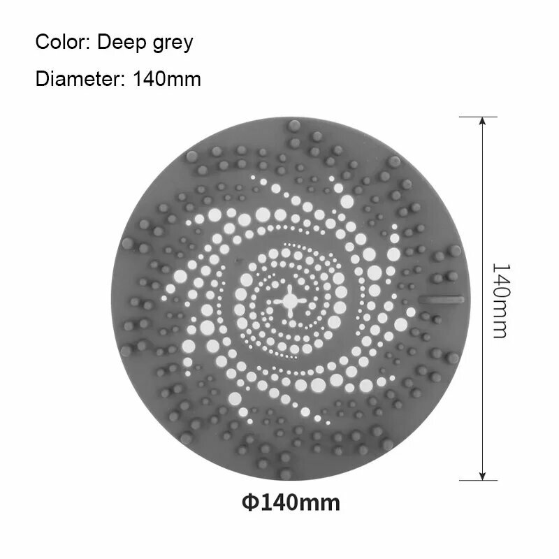 Силиконовый фильтр для слива MOONBIFFY Серый, dark gray