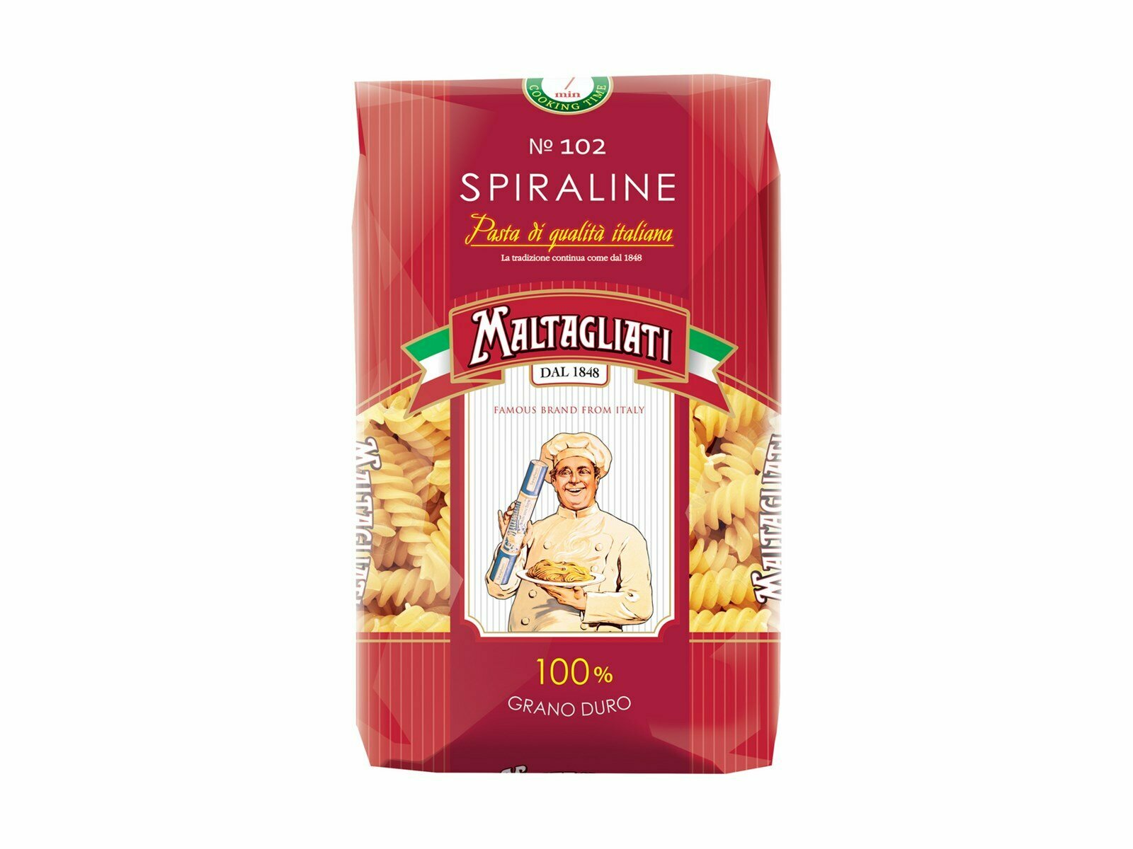 Макароны спирали Maltagliati Spiraline №102 высший сорт ГОСТ, 450г