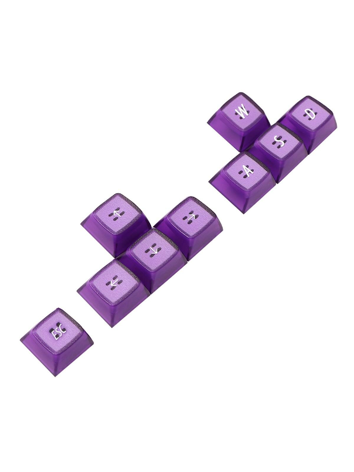 9 Key ABS Backlights Double Skin Milk Keycaps Esc WASD Direction EMA Profile Keycaps for DIY Mechanical Keyboards