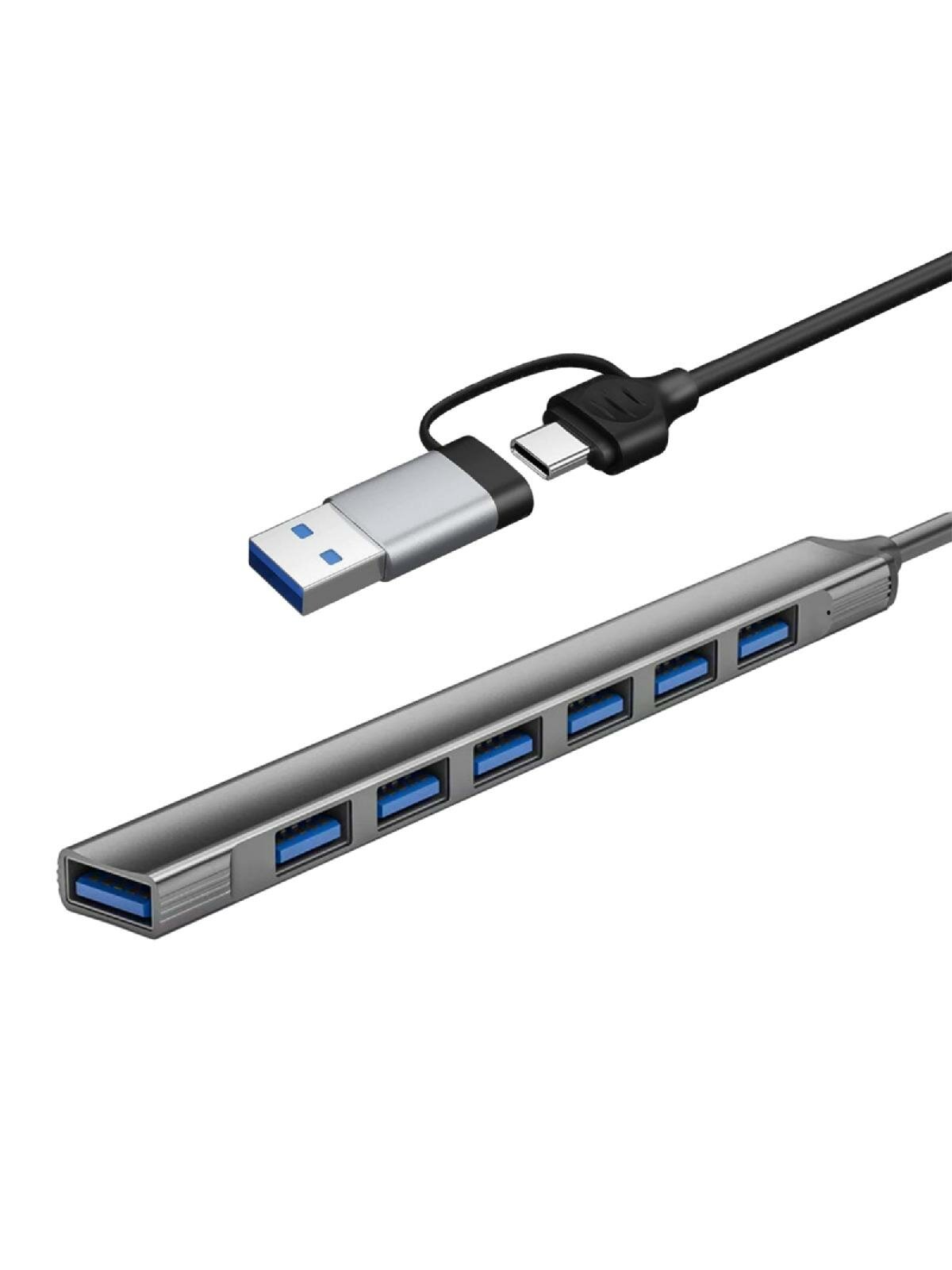 7Port USB 3.0 Hub USB Hub High Speed Type C Splitter For PC Computer Accessories Multiport HUB 7 USB 3.0 Ports