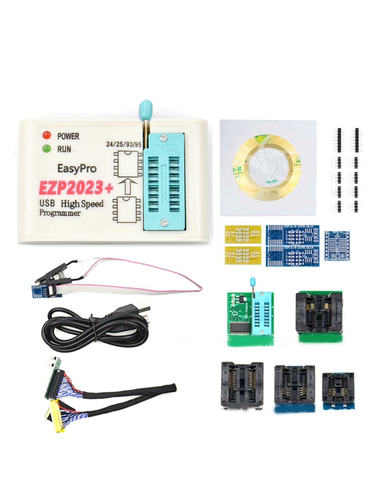 USB SPI Programmer EZP2023 High-speed EZP 2023 100% Original Support 24 25 93 95 EEPROM 25 Flash BIOS Chip Upgrade