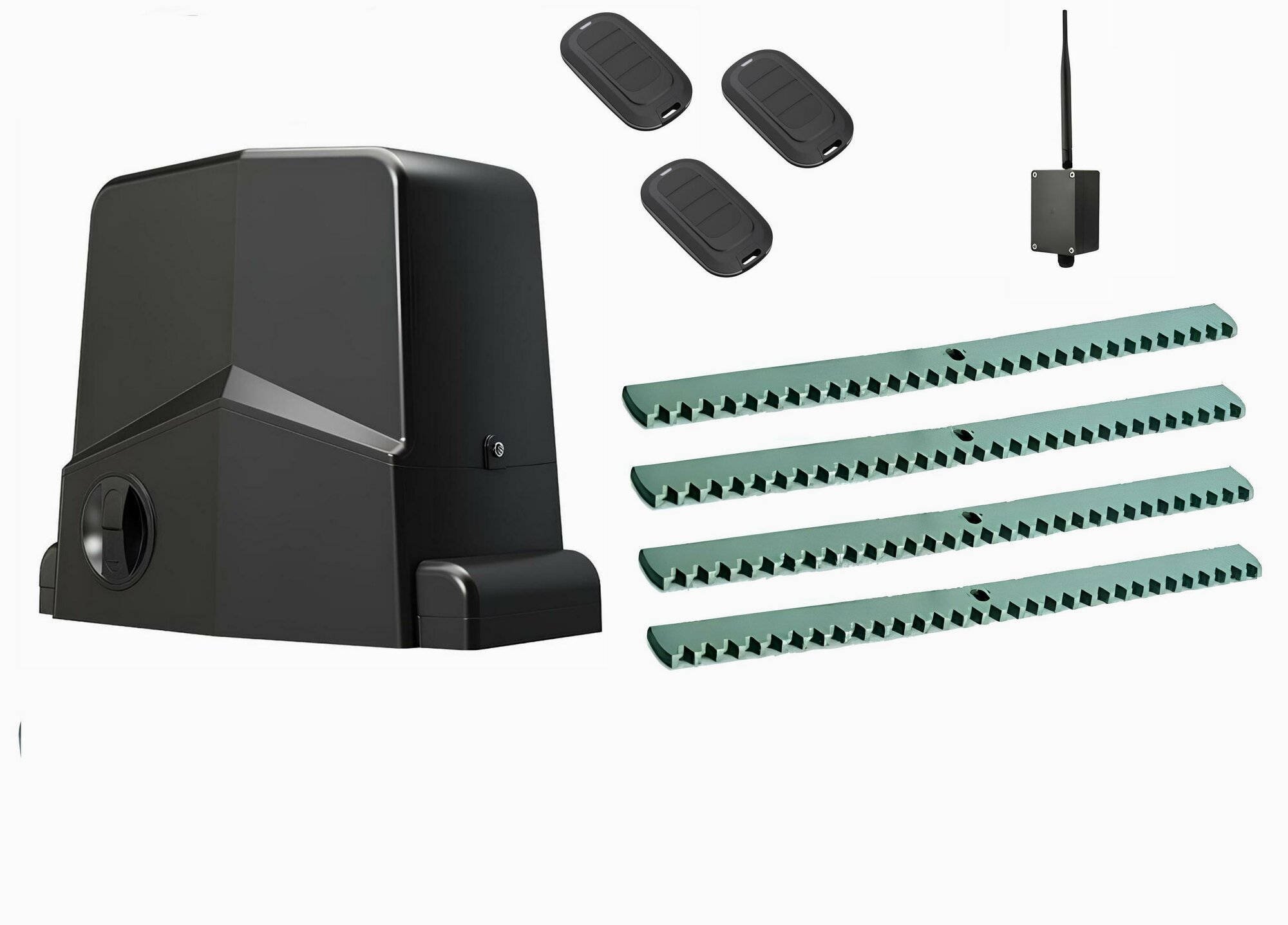 Автоматика для откатных ворот ARW-1000MKIT KR4-BT-Т3, комплект: привод, 3 пульта, 4 рейки, Bluetooth-модуль