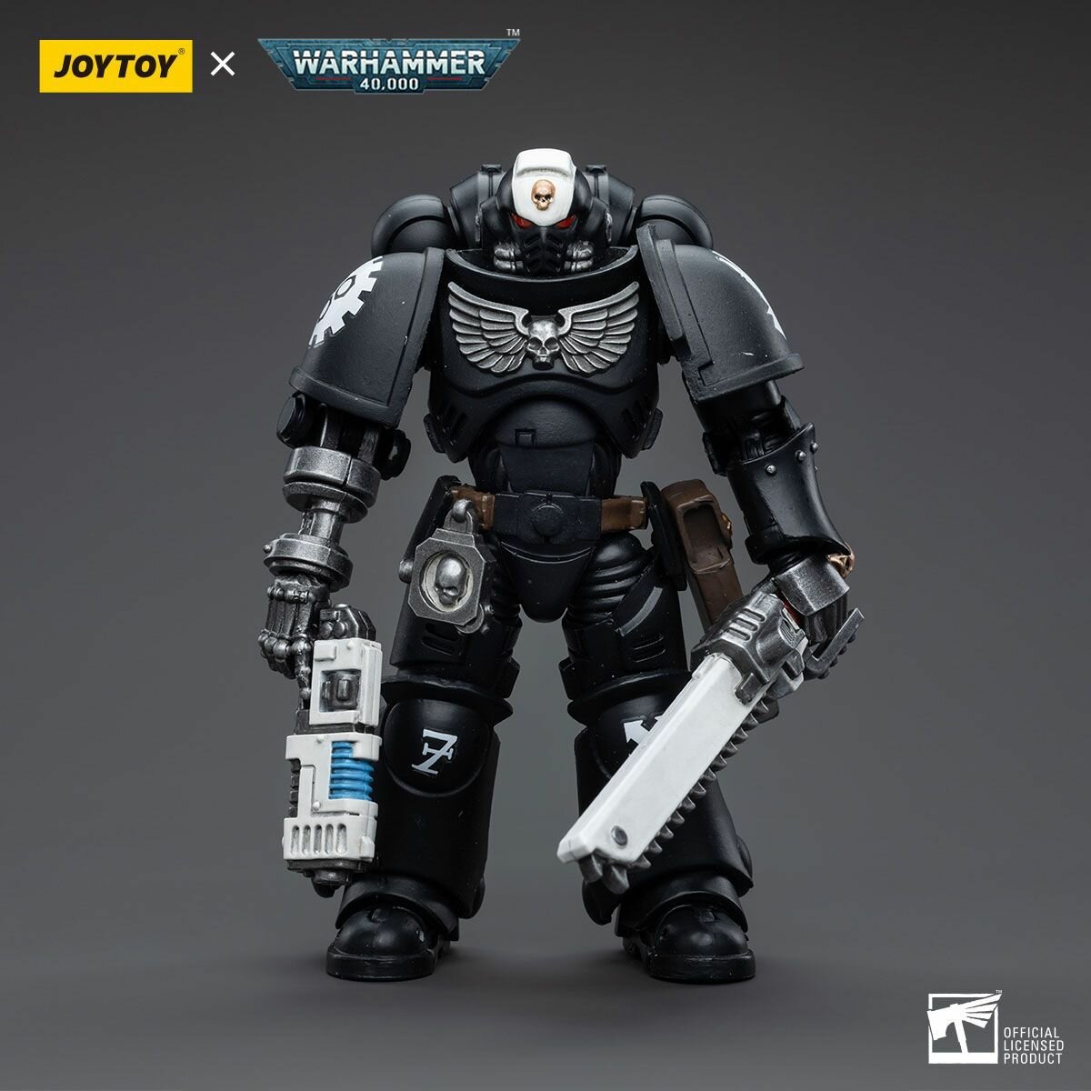 Подвижная фигурка JOYTOY Warhammer 40K Iron Hands Assault Intercessors Sergeant Kalock