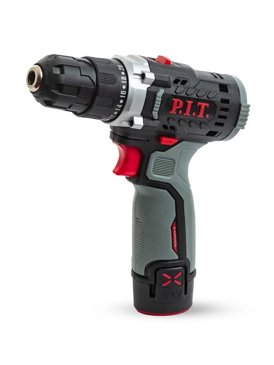 P.I.T. Дрель аккумуляторная 22 Нм X-DRIVER PBM12K-10A/2