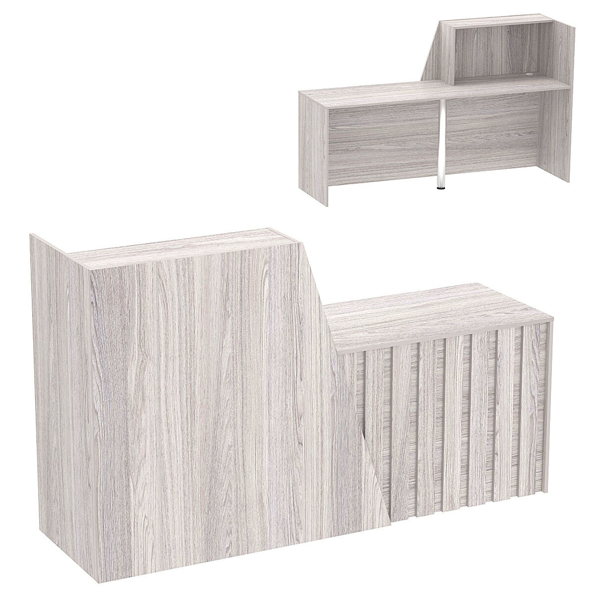 Стойка Ресепшн граунд №2А правосторонняя, Ясень Анкор светлый - U31104