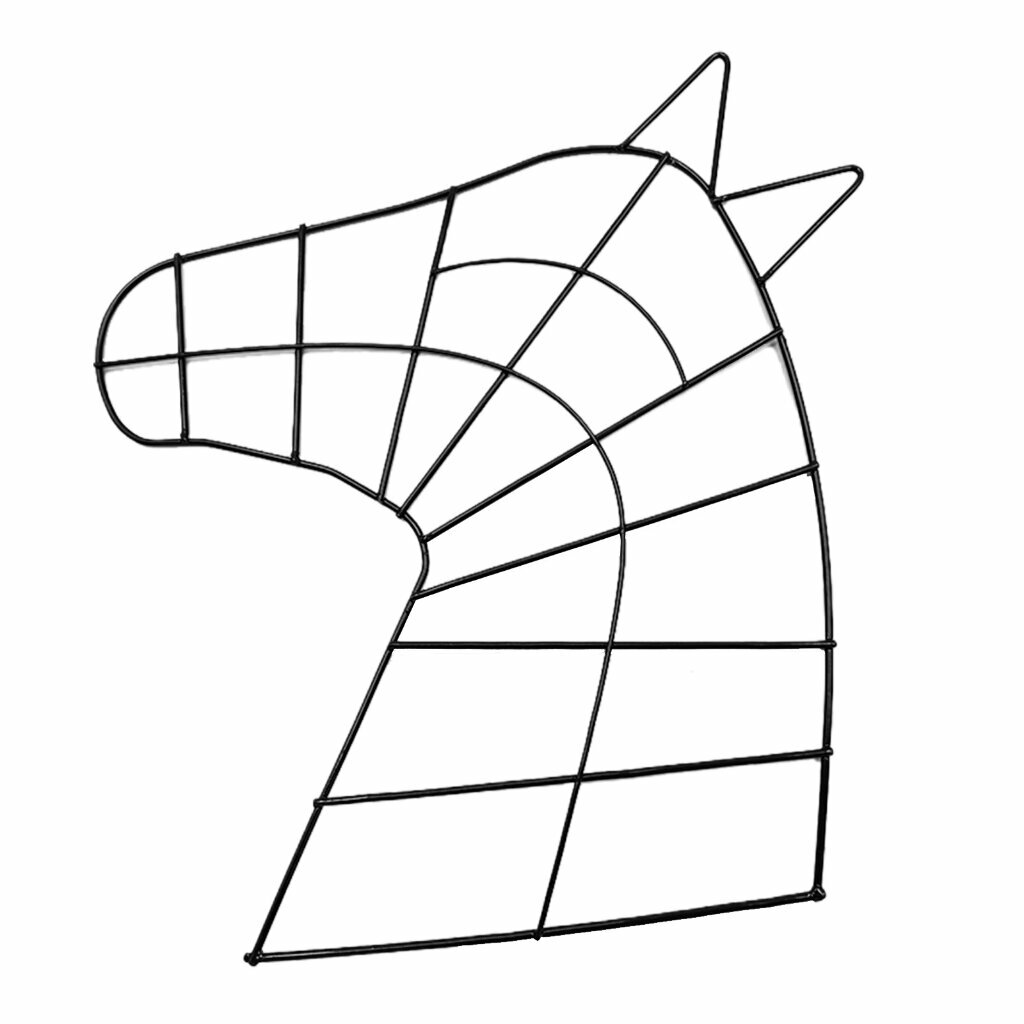 Железное кольцо для гирлянды в форме головы лошади своими руками-черный