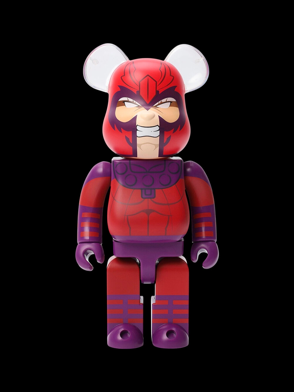 Коллекционная оригинальная фигура Bearbrick x Marvel X-Men Happy Lottery Magneto 400% / 28 см высота / ABS пластик