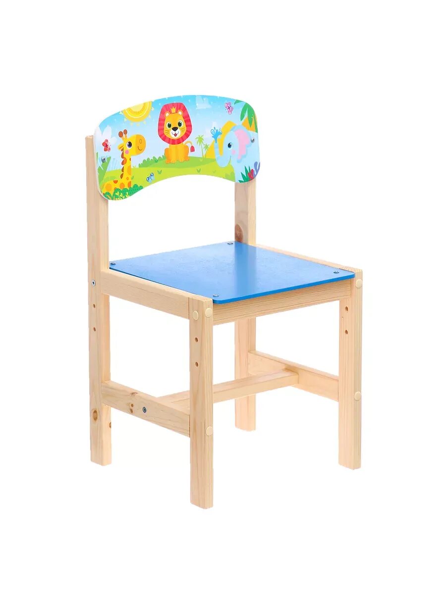 Стул детский деревянный Джунгли, регулируемый, (1-3)